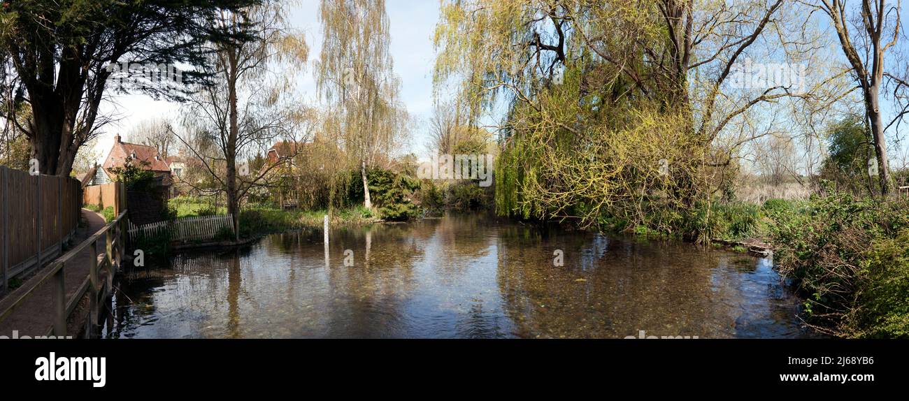 Panoramic view of the Little Stour at Littlebourne Stock Photo - Alamy