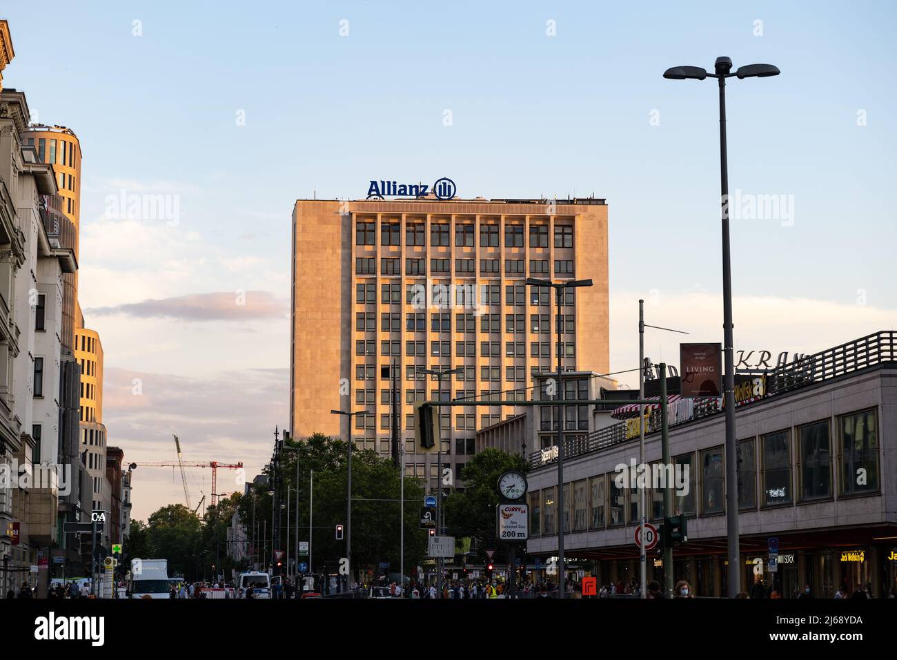 Allianz building in Charlottenburg during the sunset. High rise ...