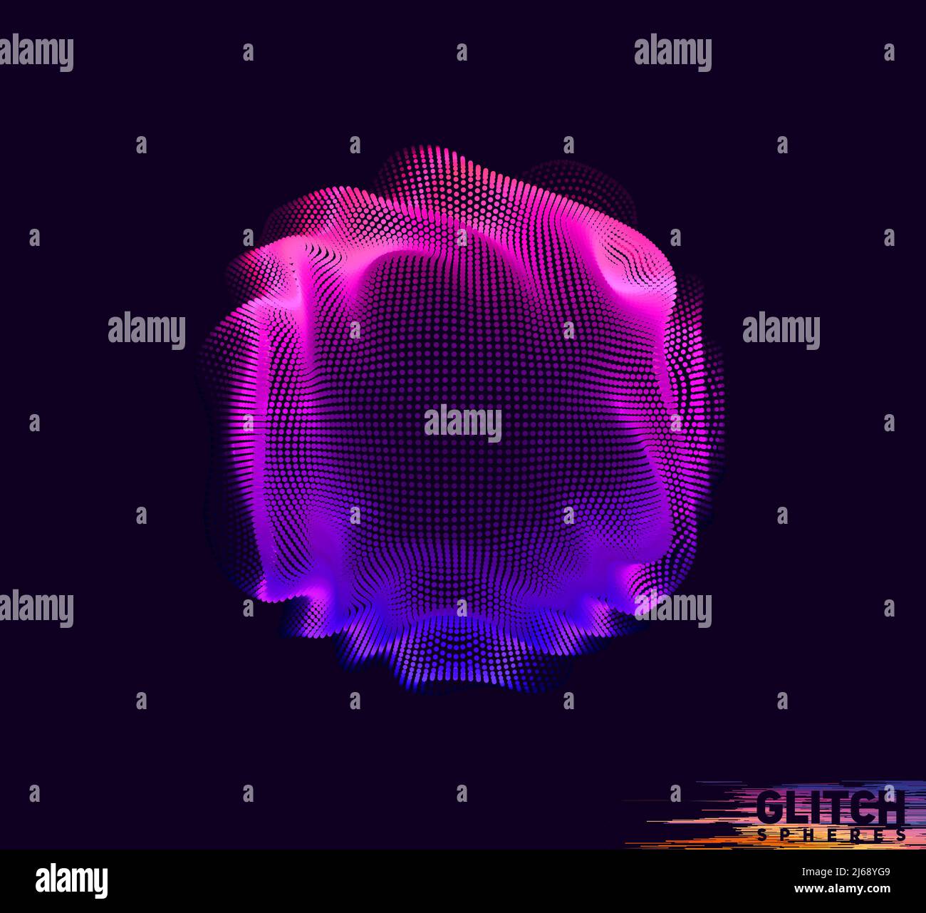 Abstract vector colorful mesh on dark background. Futuristic style card ...