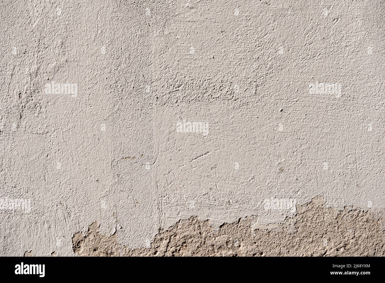 Weathered wall plaster with cracks and imperfections background. Full ...