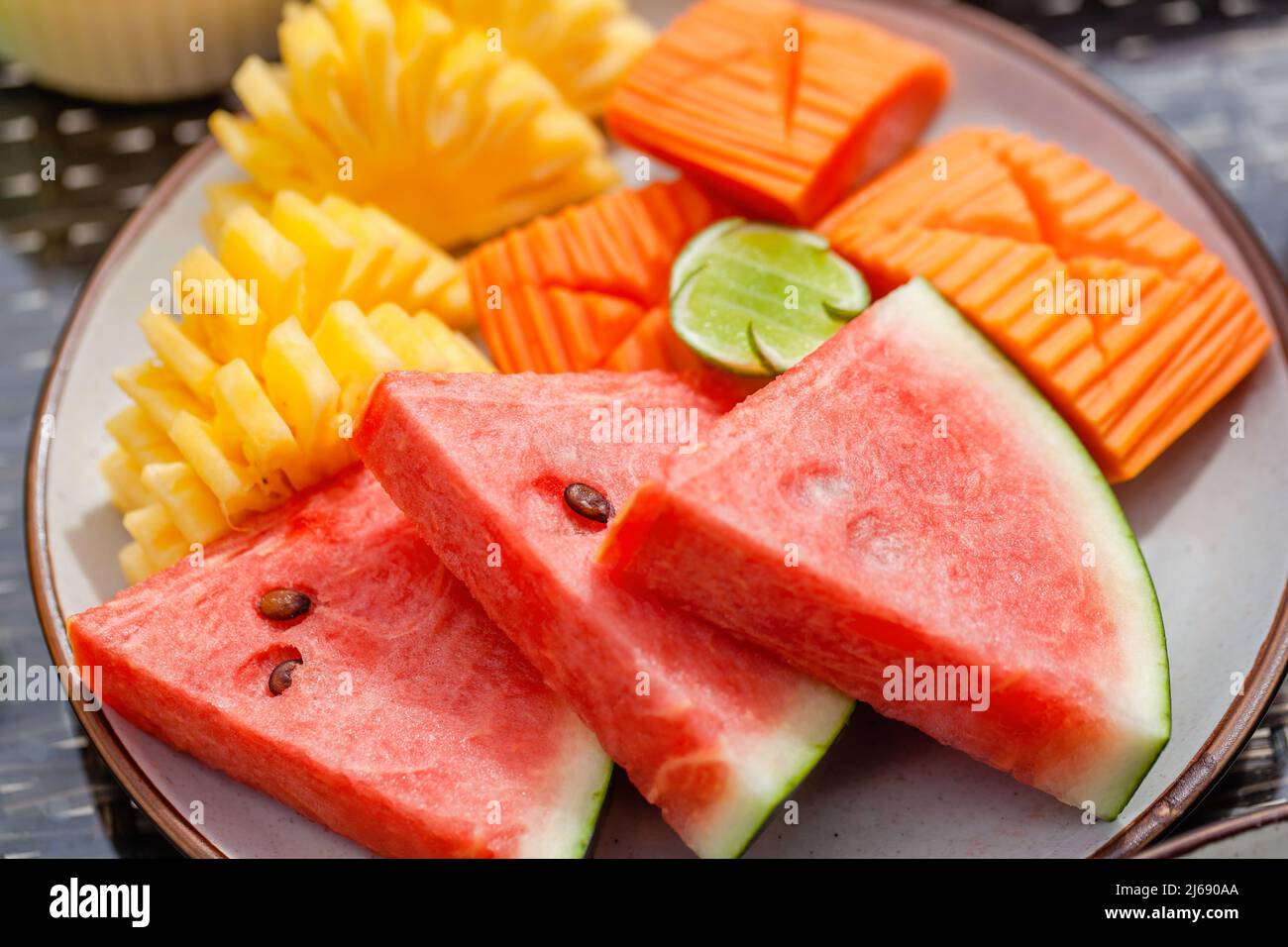 Papaya pineapple watermelon with hi-res stock photography and images ...