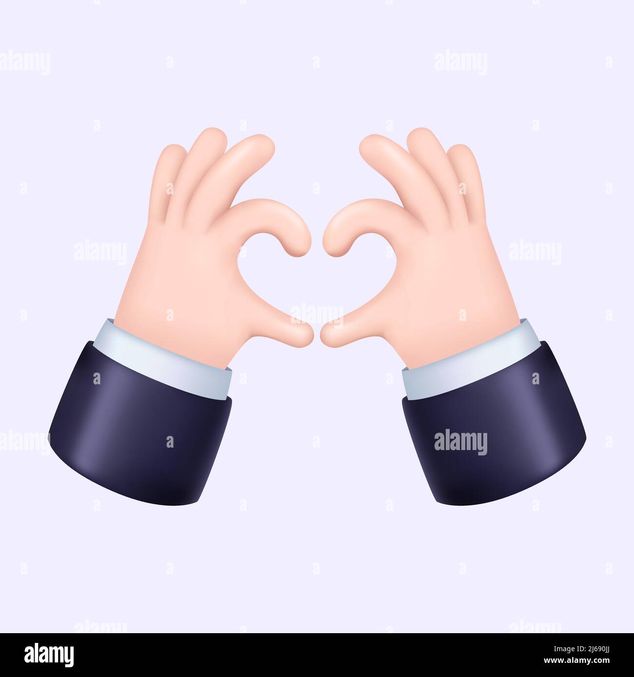 Two Hands showing Heart. 3D Design, Isolated Gesture Icon. Vector ... Two Hands showing Heart. 3D Design, Isolated Gesture Icon. Vector ...