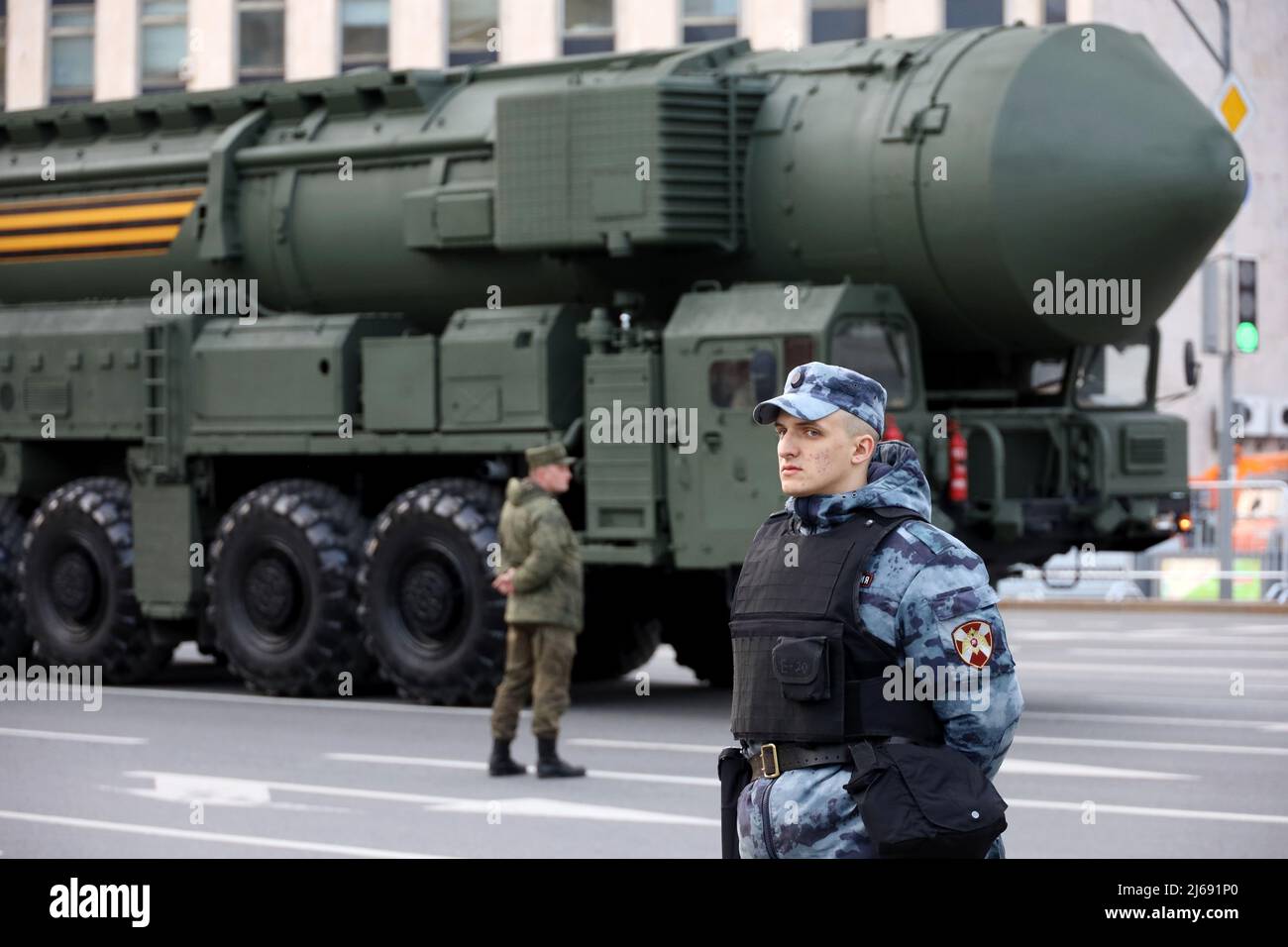 Nuclear weapon of Russia, soldier of russian military forces standing ...