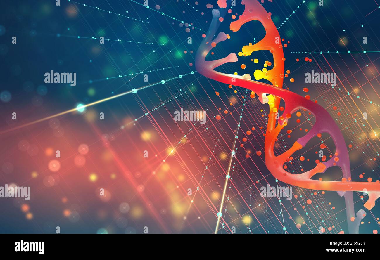 3d digital dna structure helix hi-res stock photography and images - Alamy
