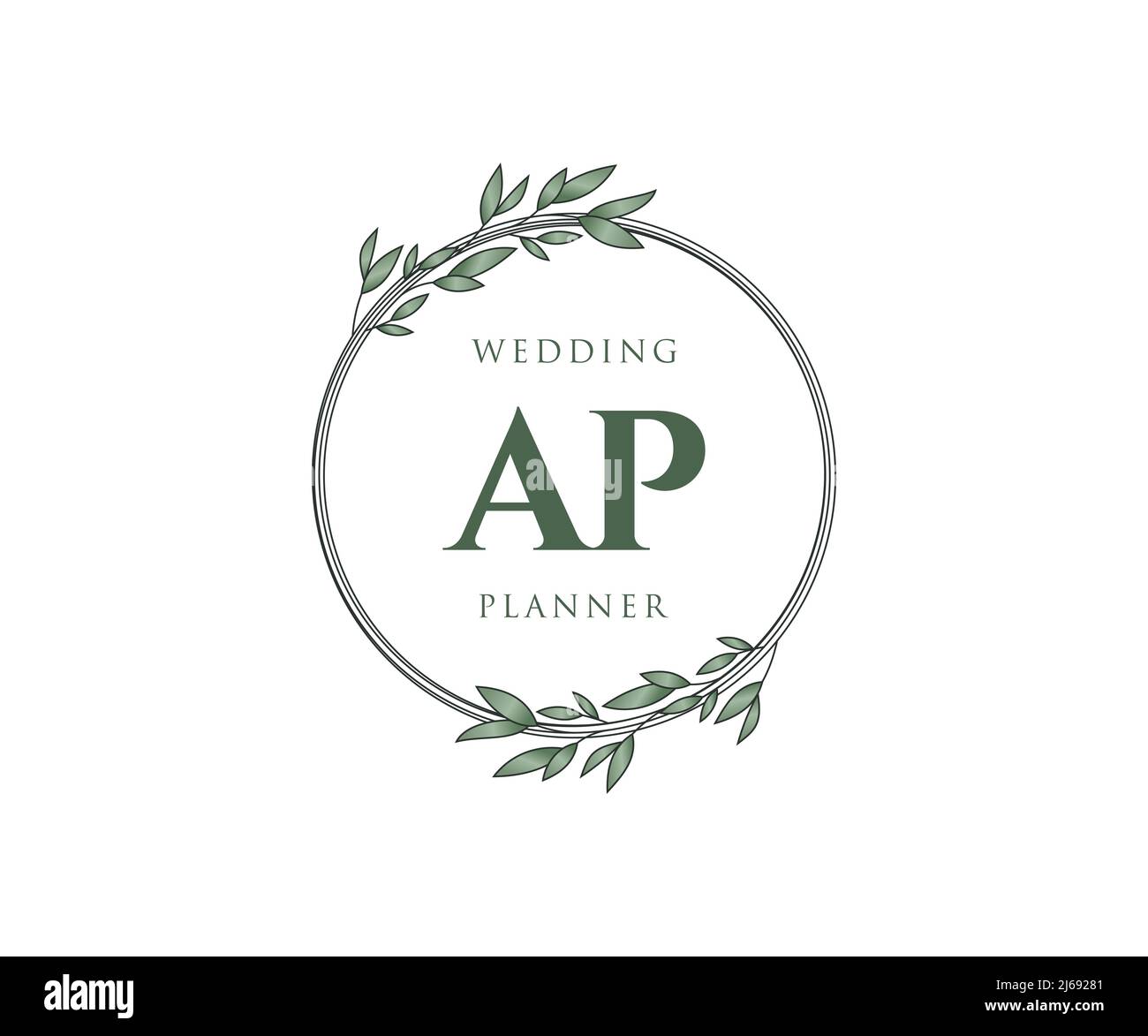 AP Initials letter Wedding monogram logos collection, hand drawn modern ...