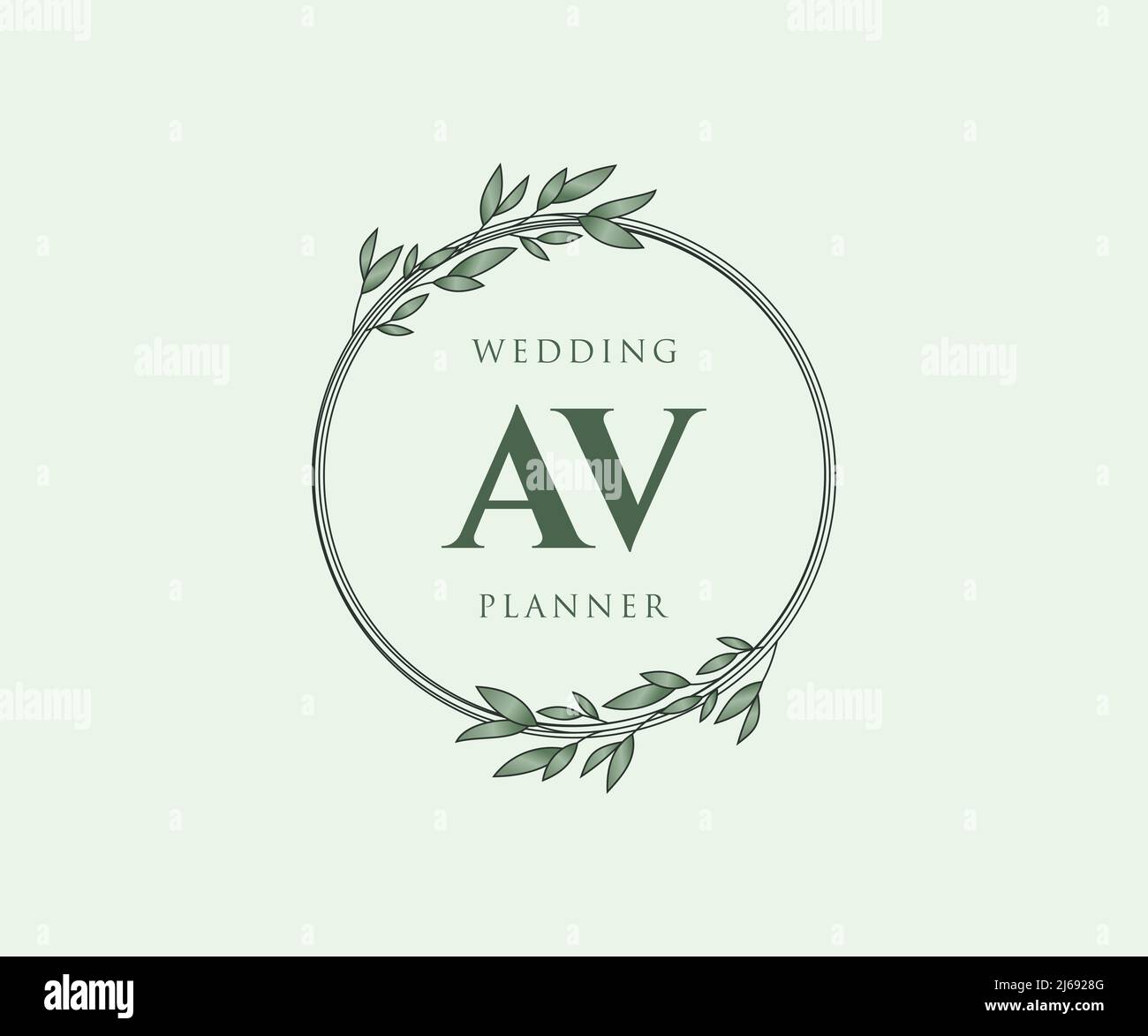 AV Initials letter Wedding monogram logos collection, hand drawn modern ...