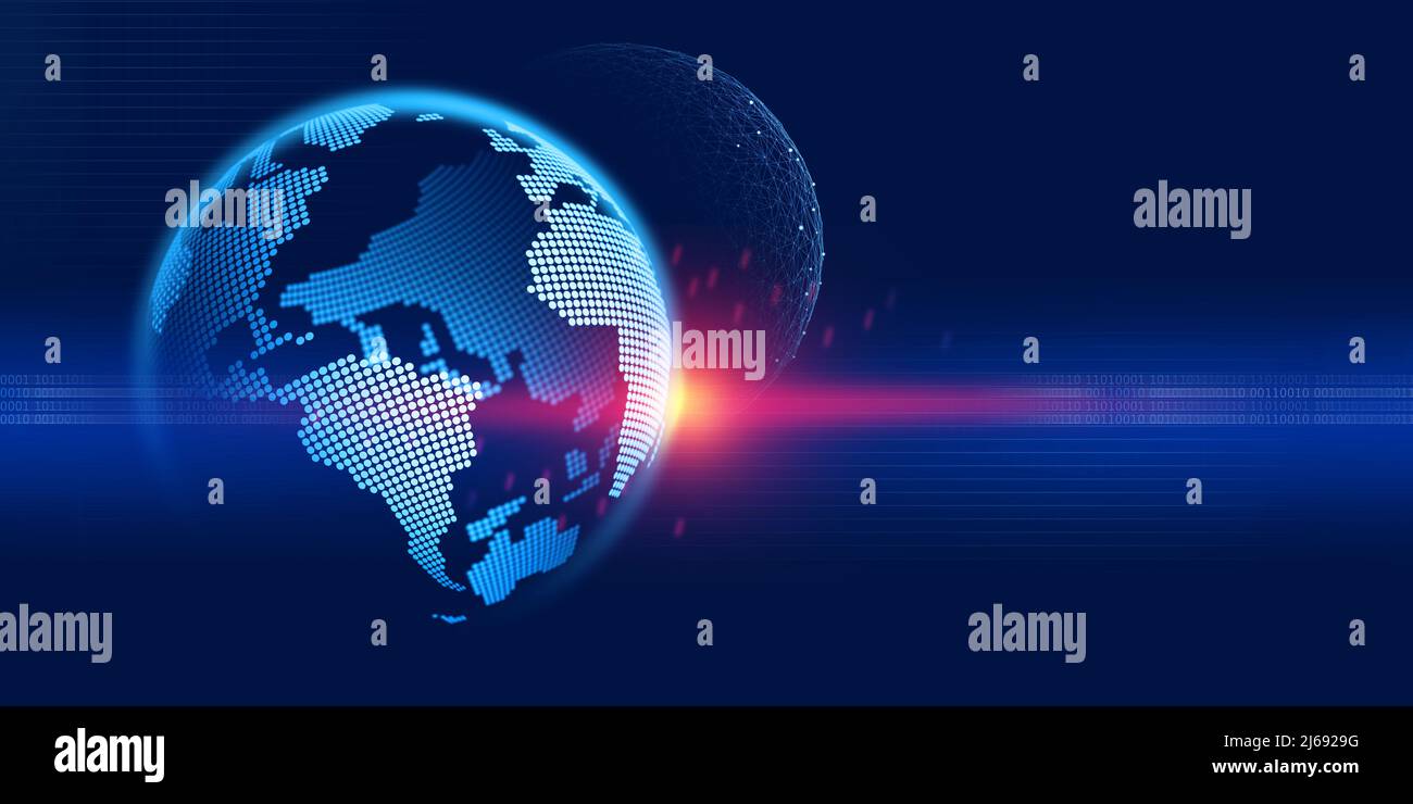 Digital technology earth world map hi-res stock photography and images ...