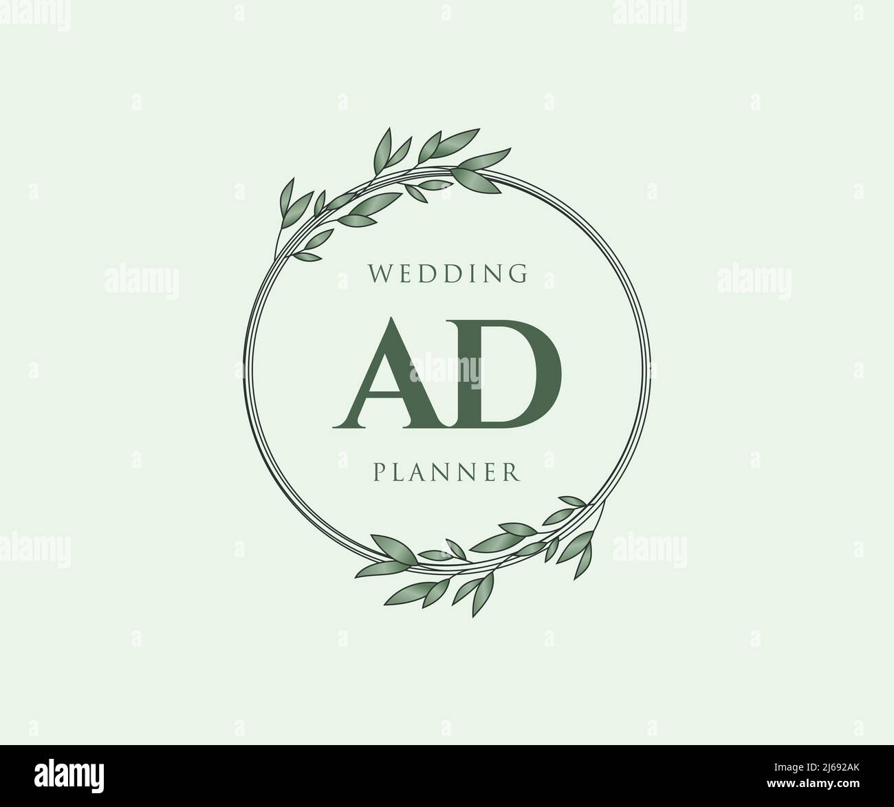 AD Initials letter Wedding monogram logos collection, hand drawn modern ...