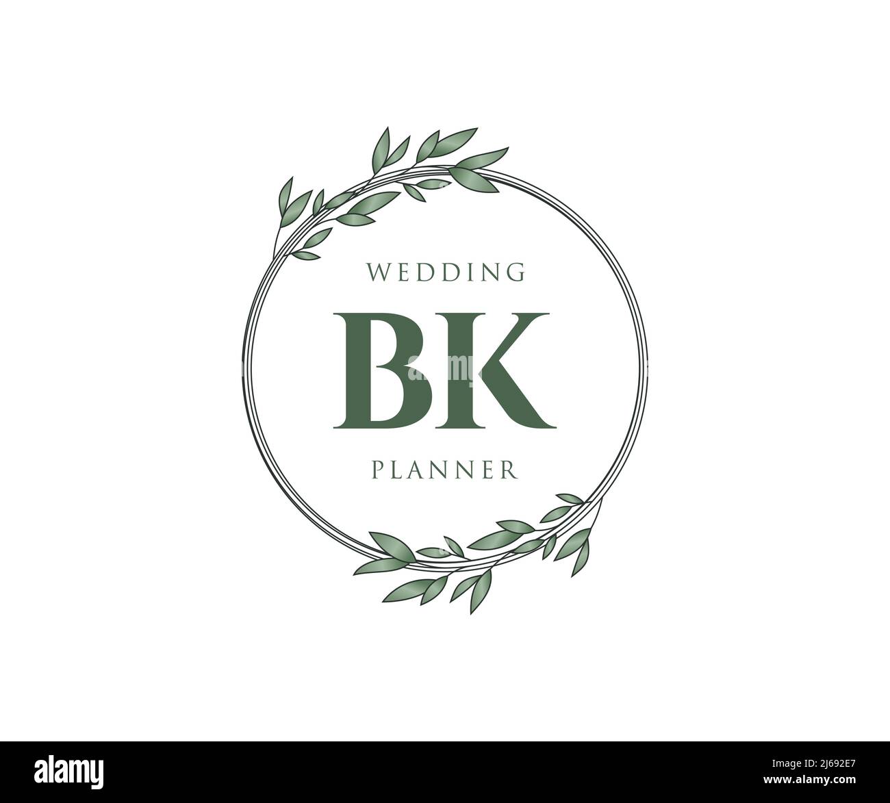 BK Initials letter Wedding monogram logos collection, hand drawn modern ...