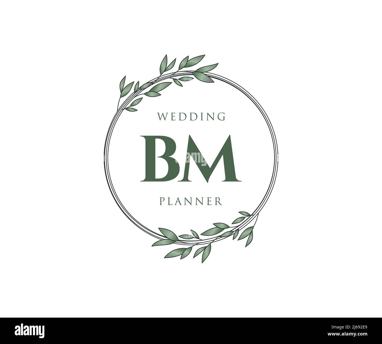 BM Initials letter Wedding monogram logos collection, hand drawn modern ...
