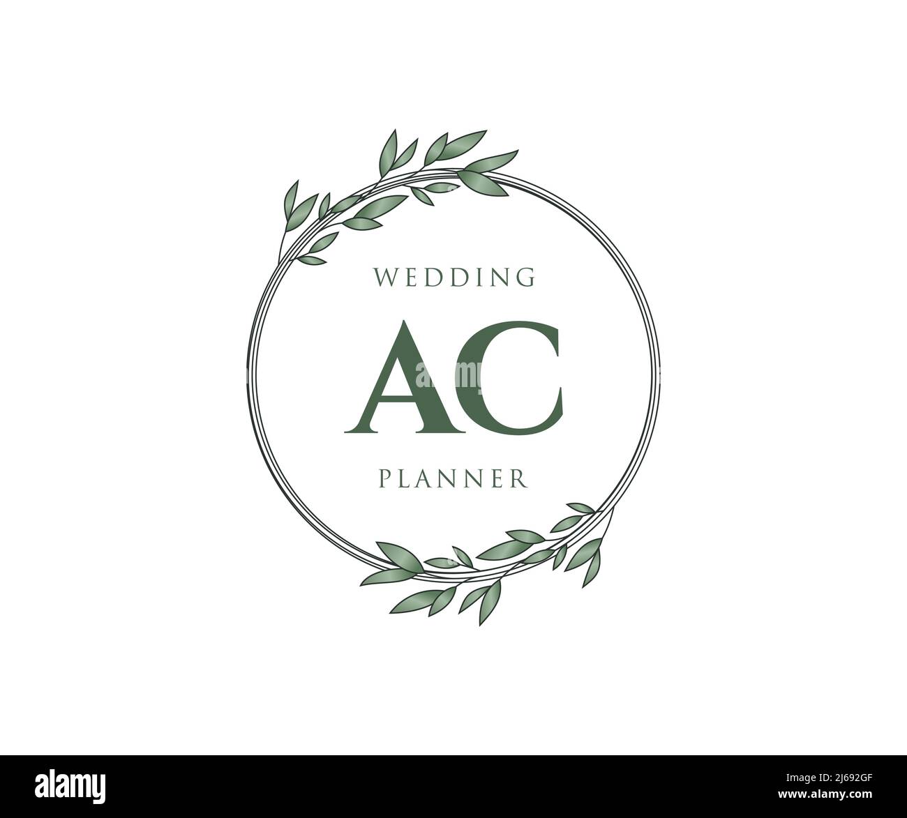AC Initials letter Wedding monogram logos collection, hand drawn modern ...