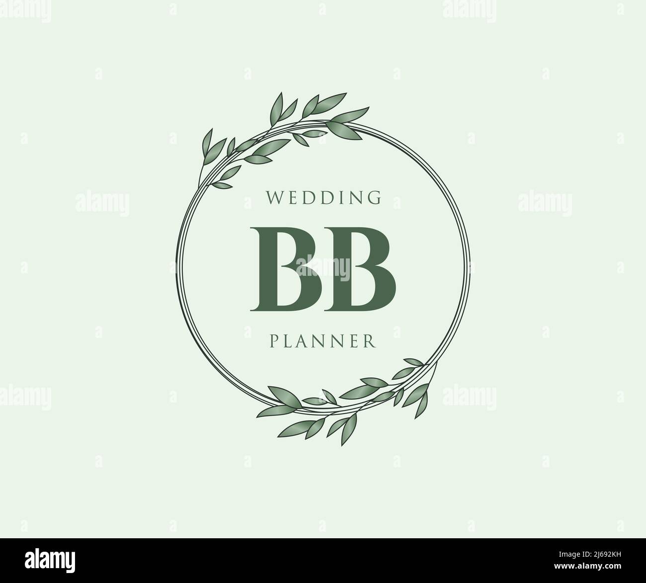 BB Initials letter Wedding monogram logos collection, hand drawn modern ...