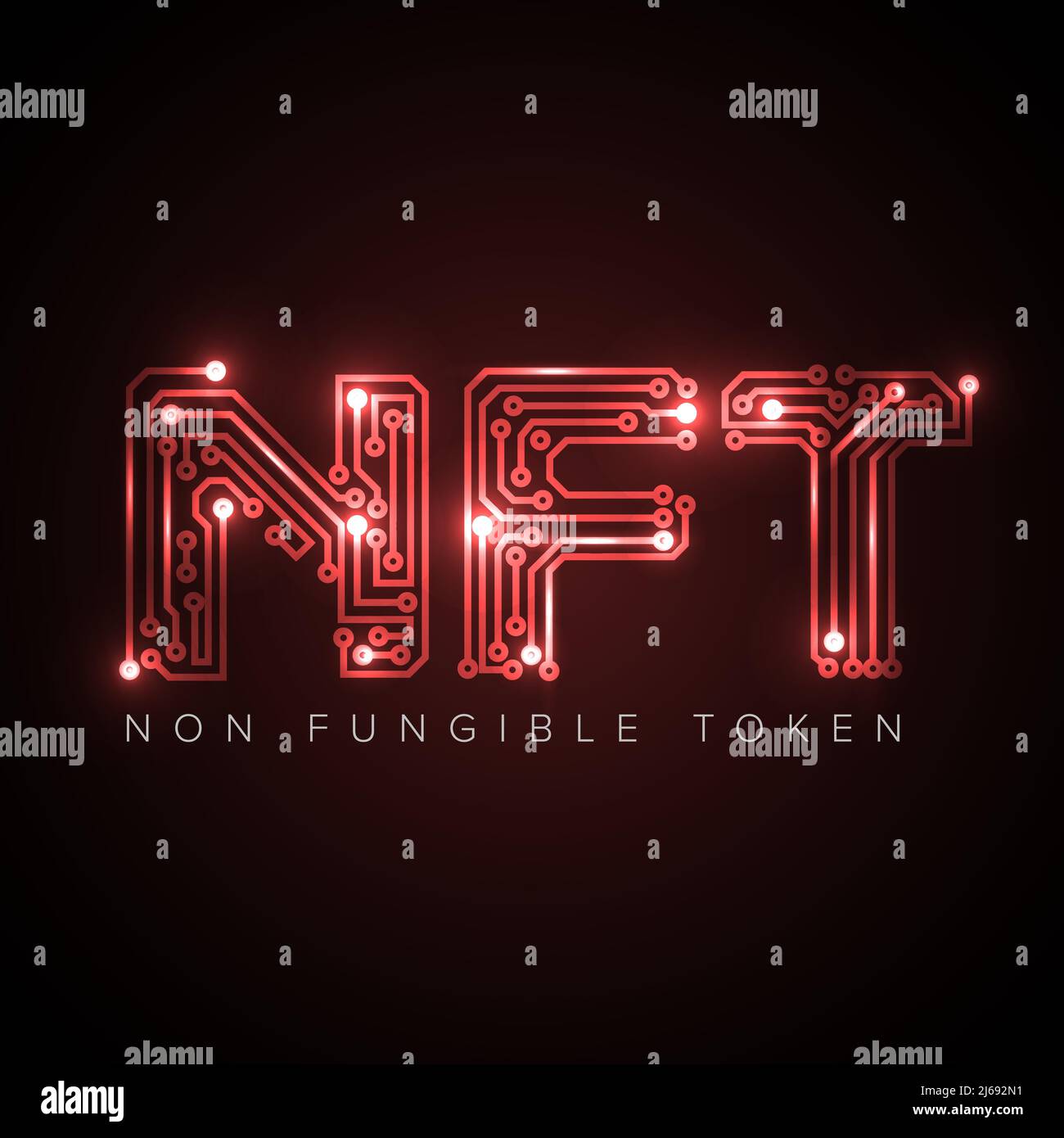 Vector nft concept header banner illustration template for websites or ...