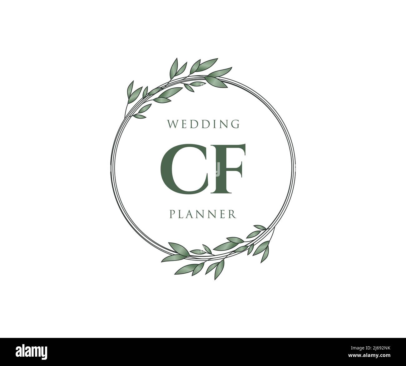 CF Initials letter Wedding monogram logos collection, hand drawn modern ...