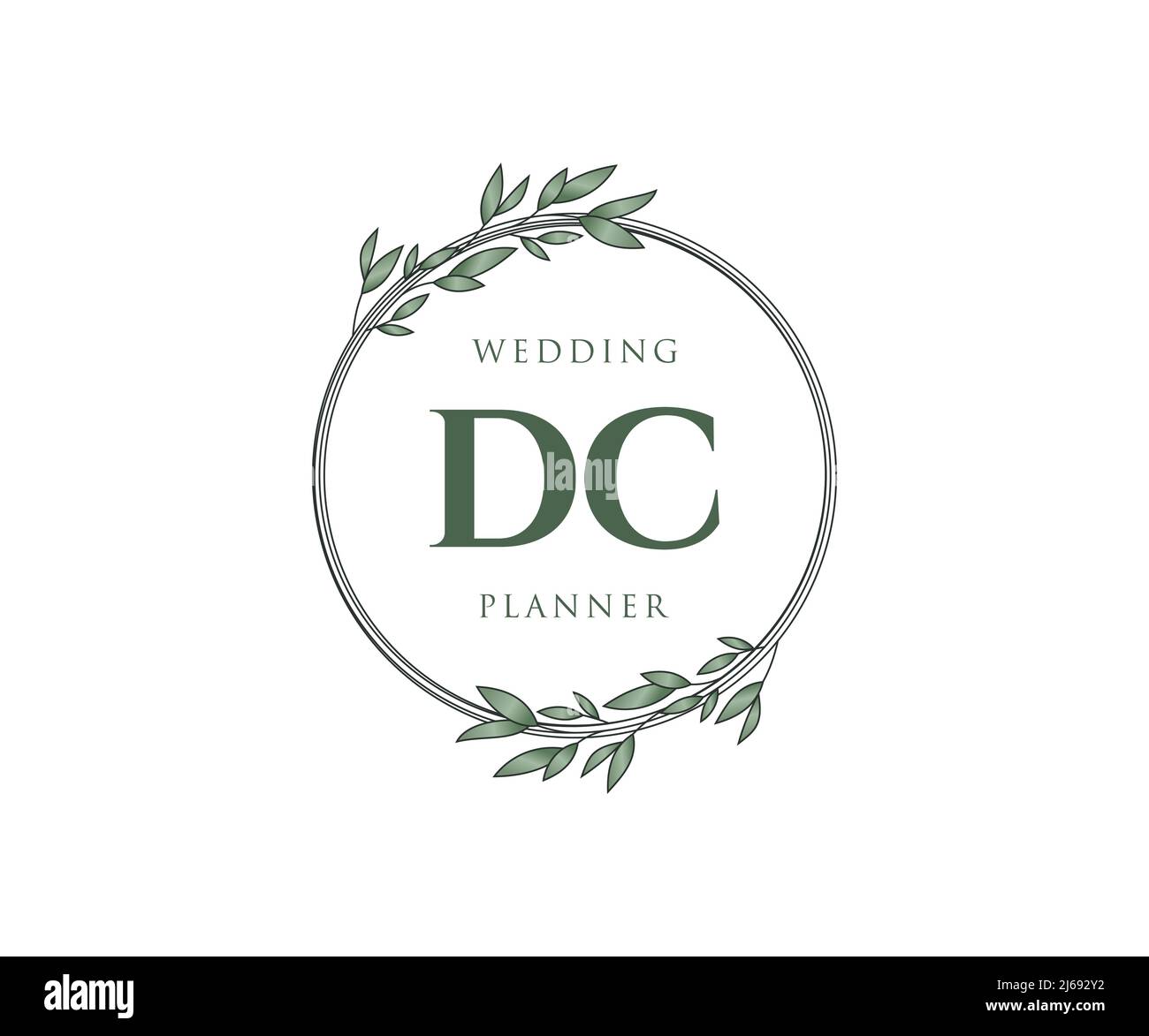 DC Initials letter Wedding monogram logos collection, hand drawn modern ...