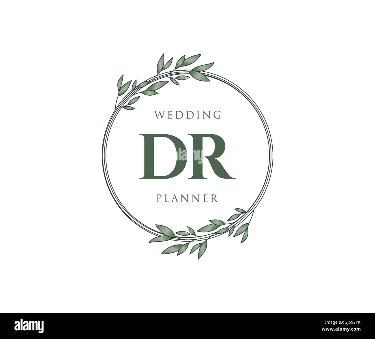 DR Initials letter Wedding monogram logos collection, hand drawn modern ...