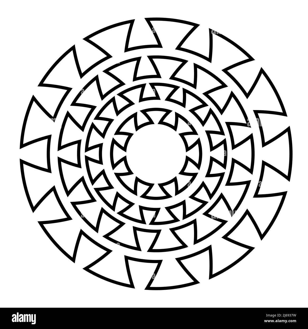 Greek vector ancient vase mandala design with key pattern, geometric ...