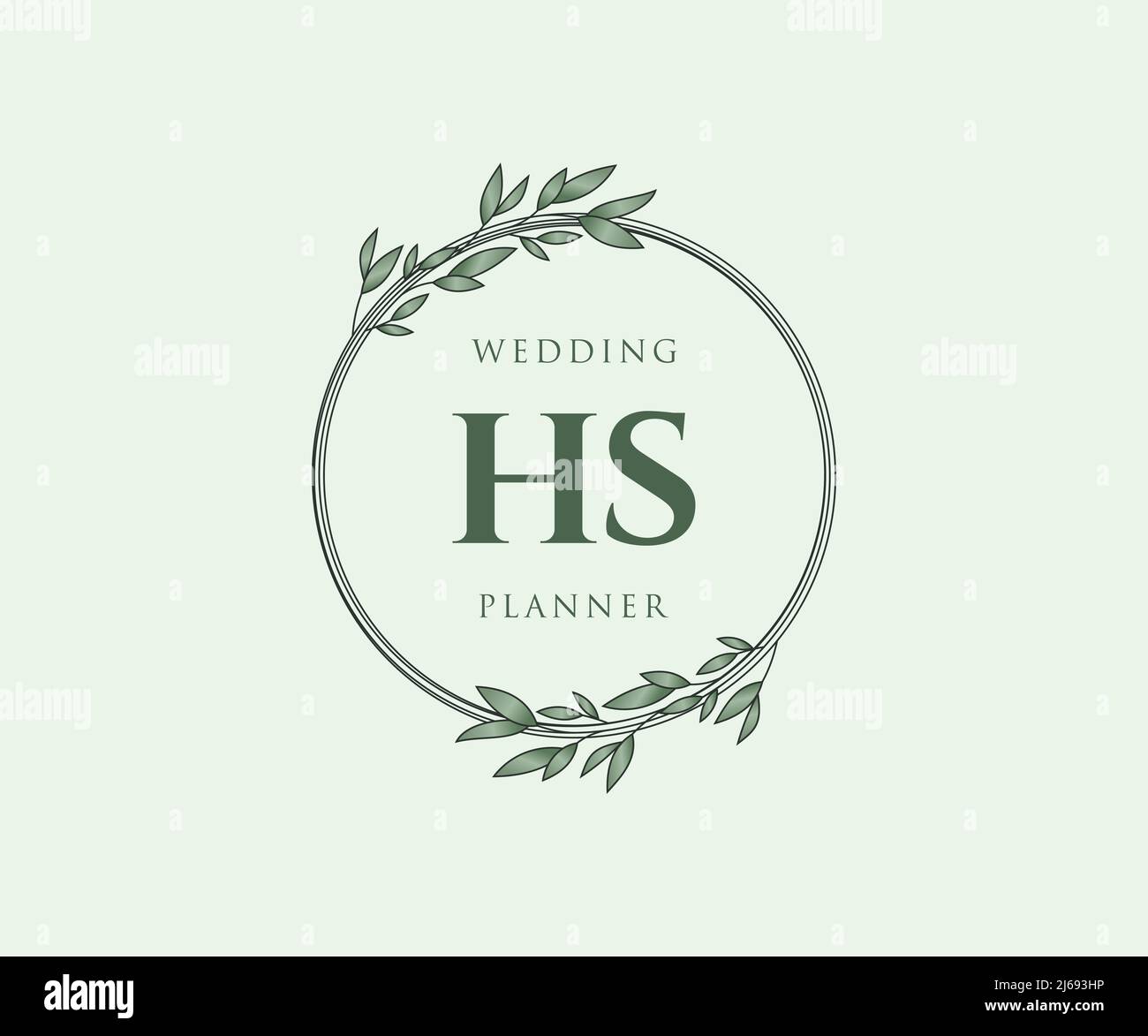 HS Initials letter Wedding monogram logos collection, hand drawn modern ...
