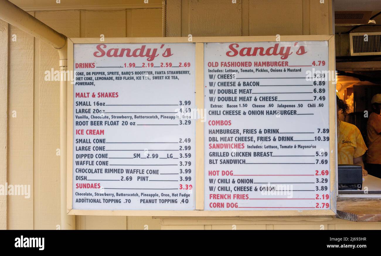 Sandy's Custard shop in Austin, Texas Stock Photo - Alamy