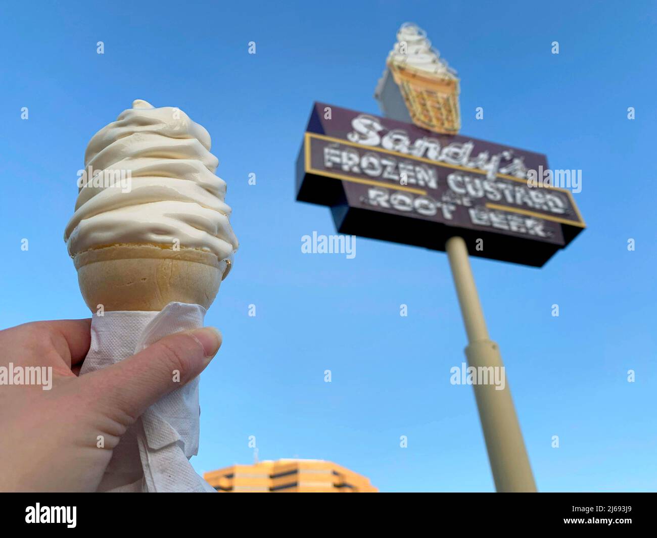 Sandy's Custard shop in Austin, Texas Stock Photo - Alamy