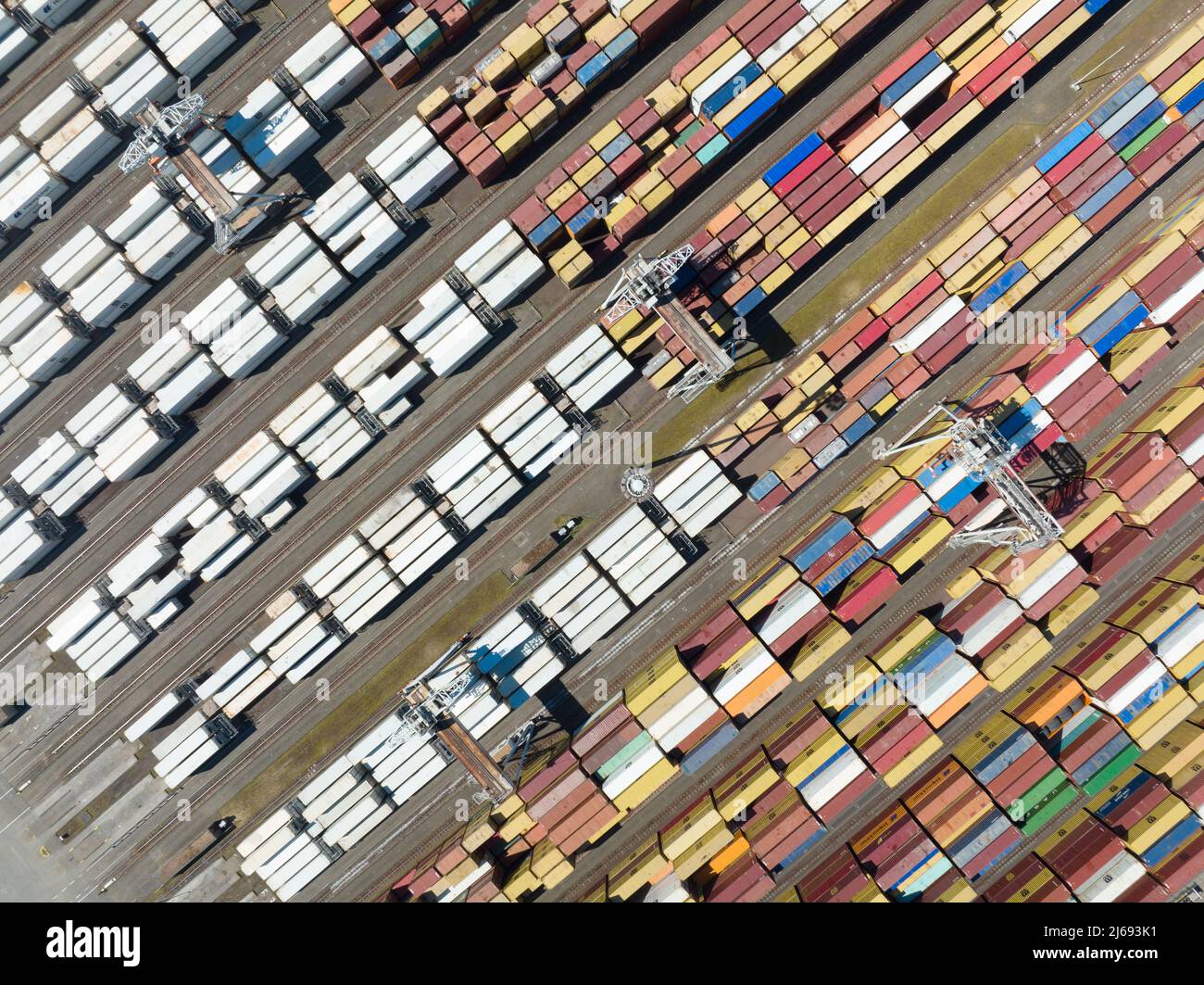 Rotterdam, 18th of april 2022, The Netherlands. Container terminal ...