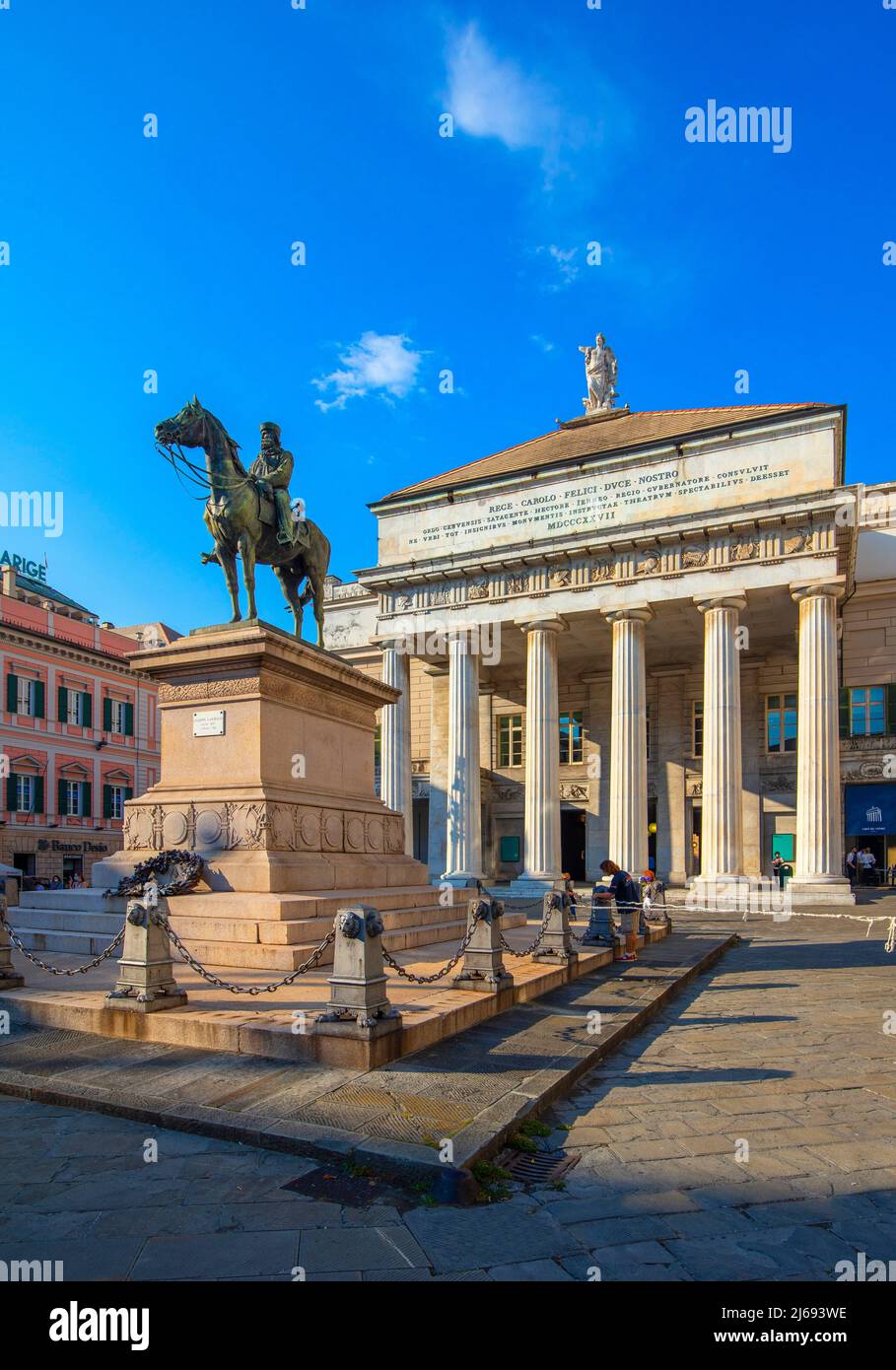 Carlo Felice Theater, De Ferrari square, Genova (Genoa), Liguaria ...