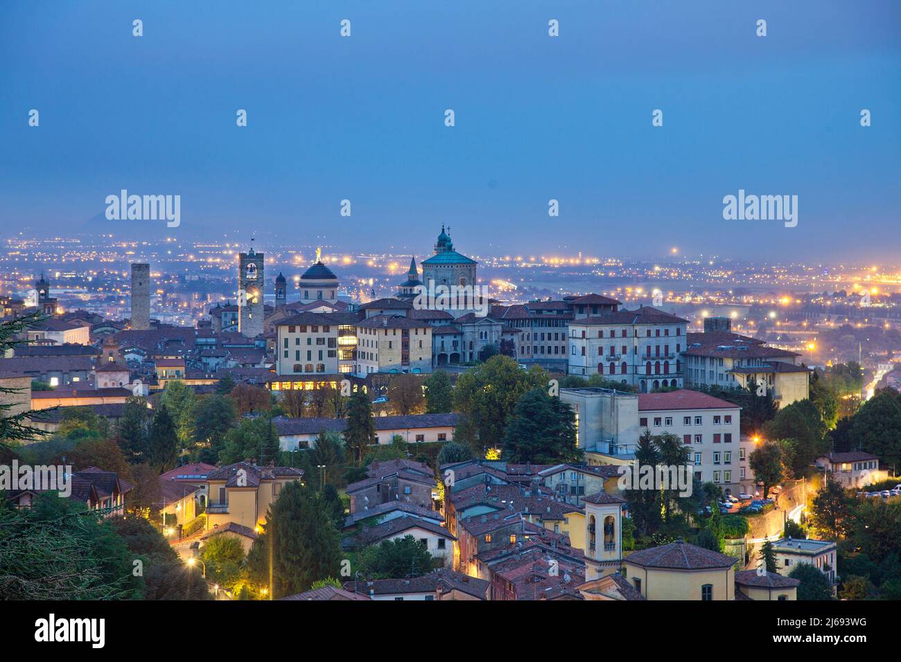 Colle San Vigilio view, Bergamo, Lombardia (Lombardy), Italy Stock ...