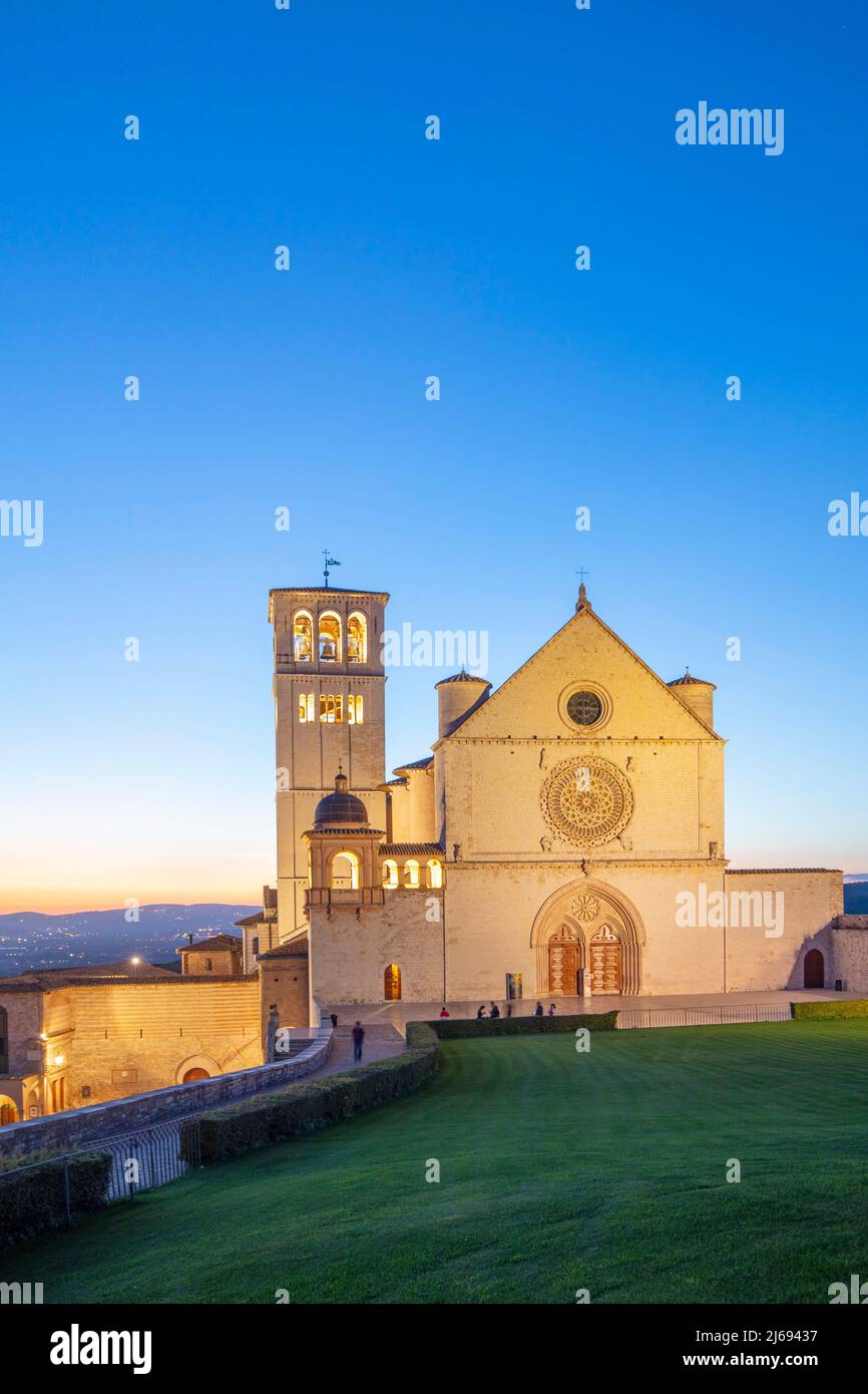 Basilica of San Francesco, UNESCO World Heritage Site, Assisi, Perugia ...