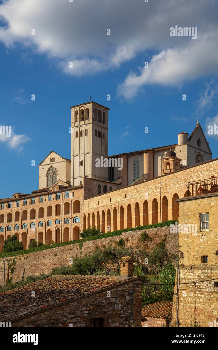 Basilica of San Francesco, UNESCO World Heritage Site, Assisi, Perugia ...