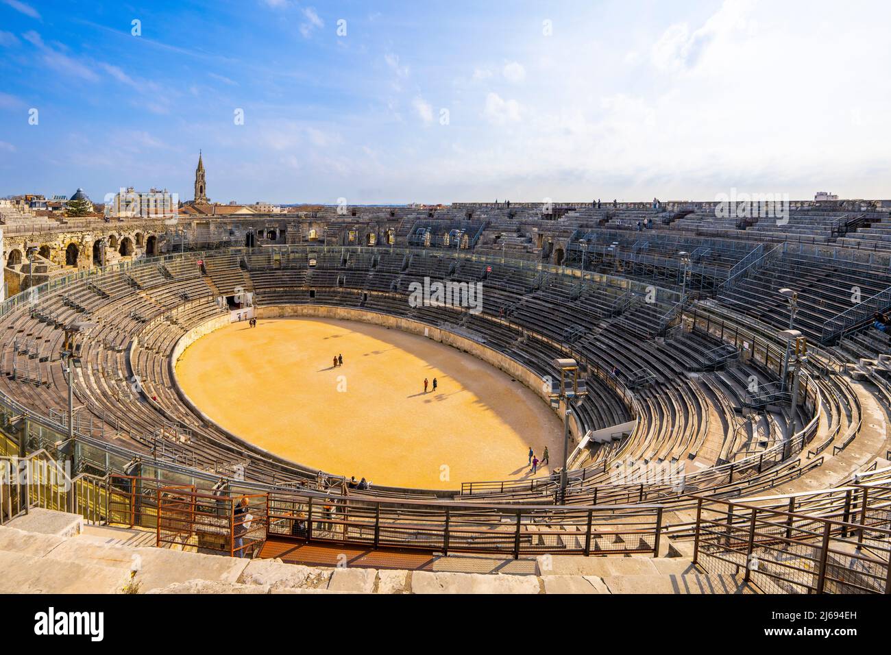 The Arena of Nimes, Roman amphitheatre, Nimes, Gard, Occitania, France ...