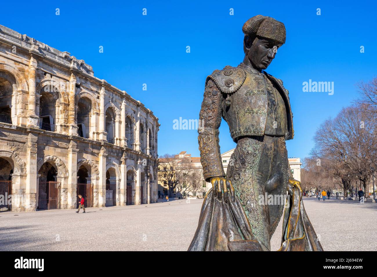 The Arena of Nimes, Roman amphitheatre, Nimes, Gard, Occitania, France ...