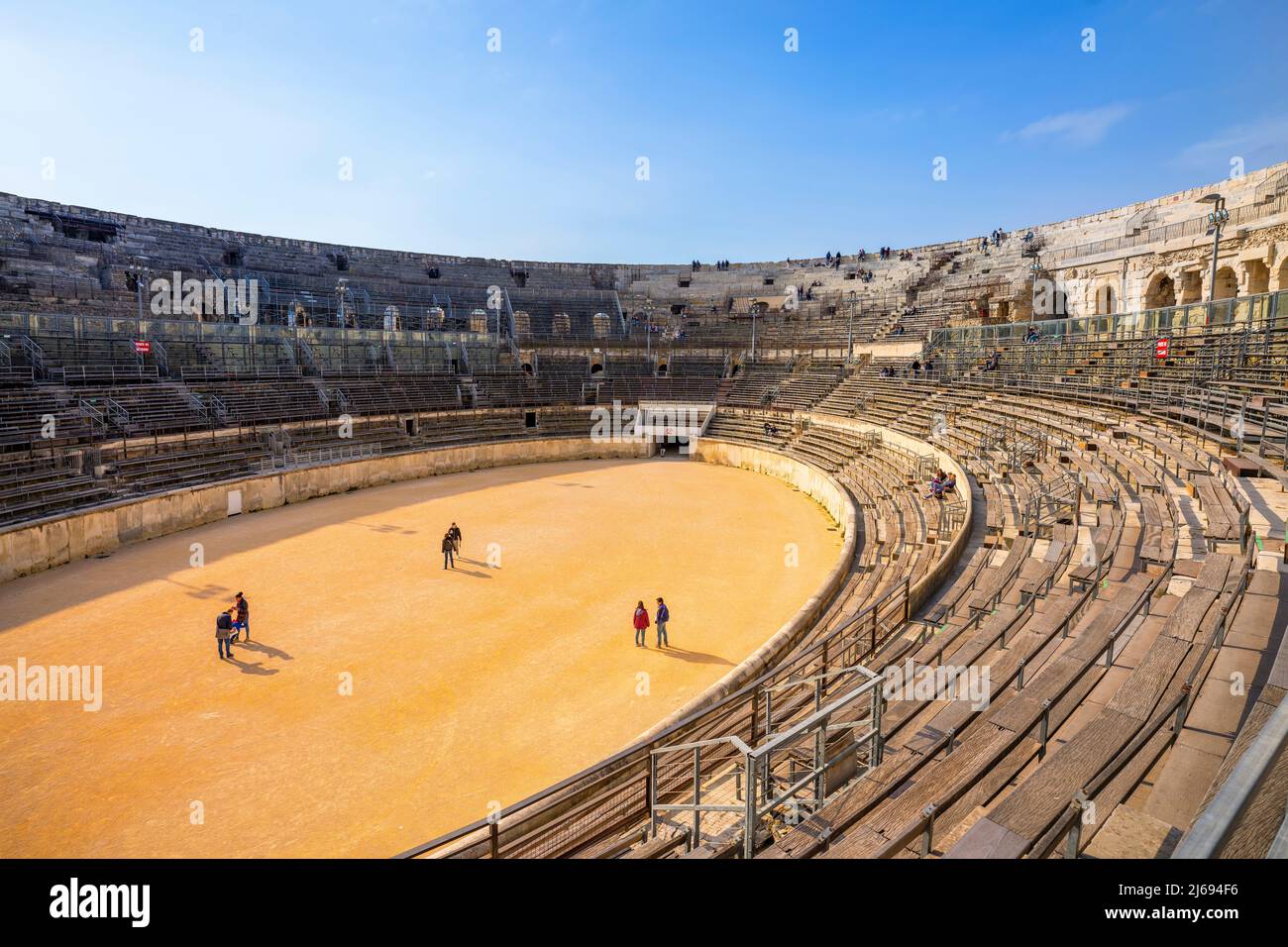 The Arena of Nimes, Roman amphitheatre, Nimes, Gard, Occitania, France ...