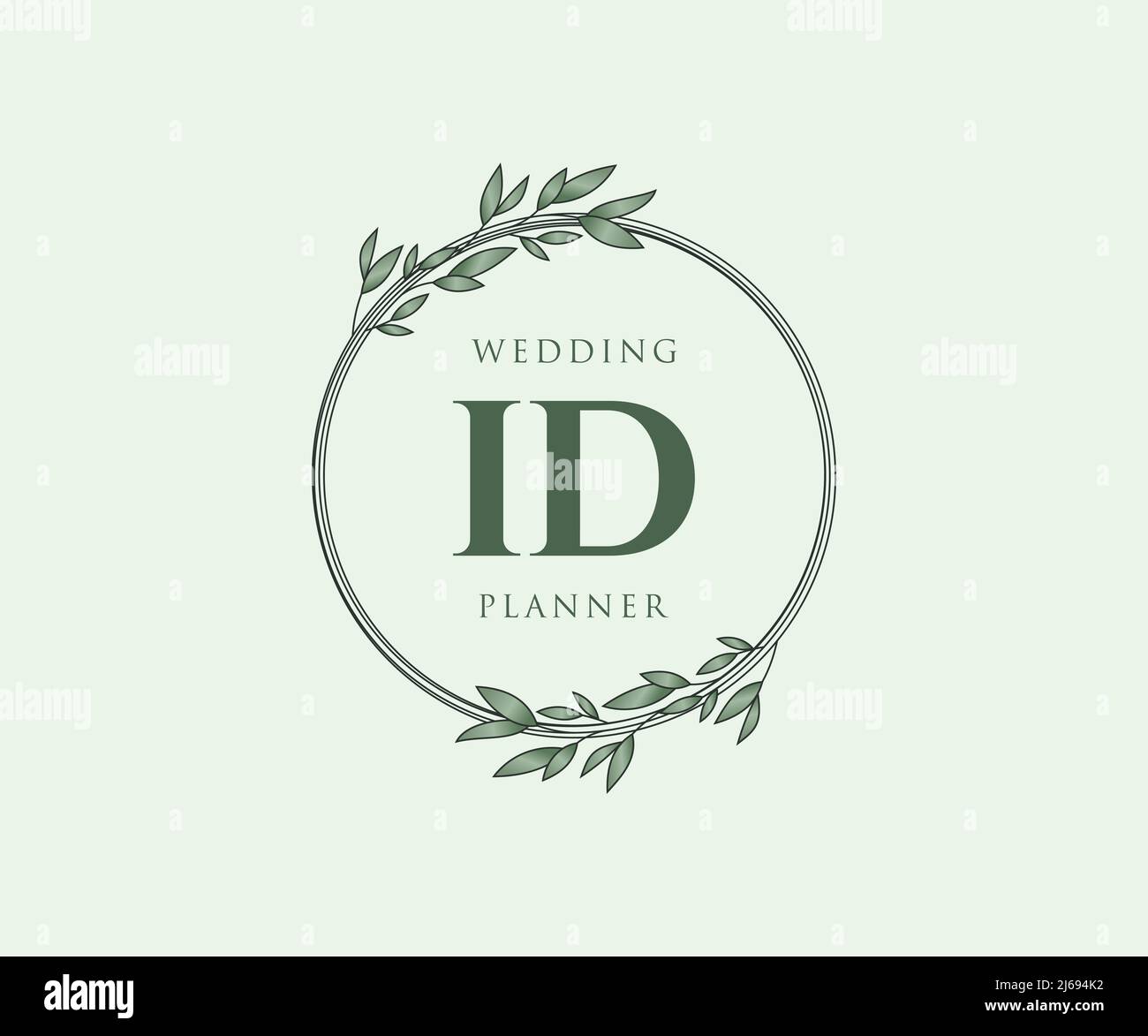 ID Initials letter Wedding monogram logos collection, hand drawn modern ...