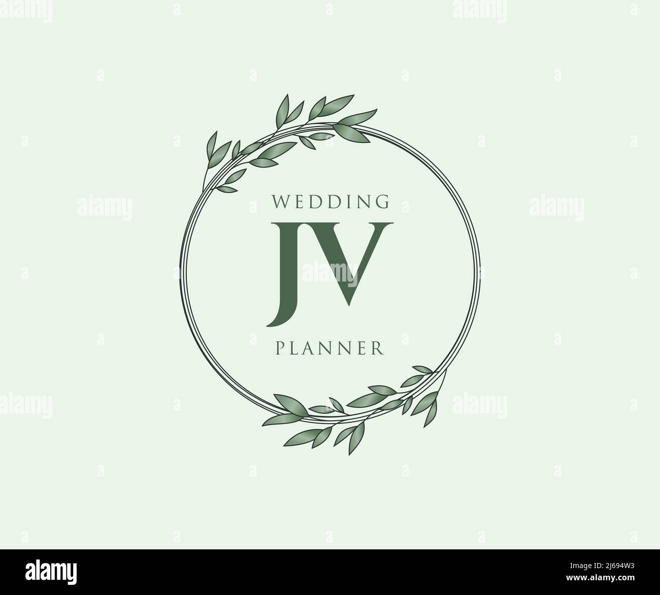 JV Initials letter Wedding monogram logos collection, hand drawn modern ...