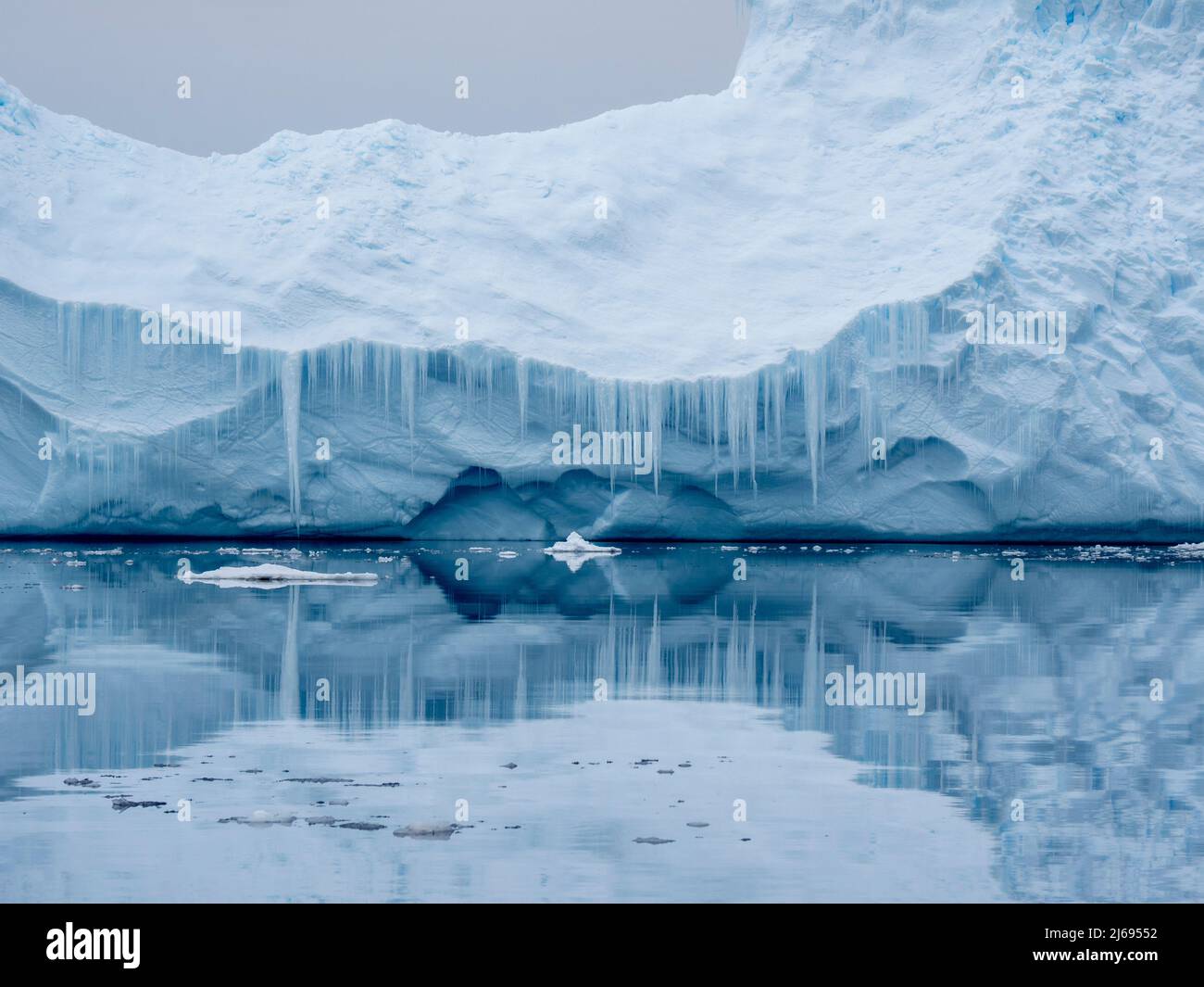 Large iceberg grounded on a reef at Peter I Island, Bellingshausen Sea ...