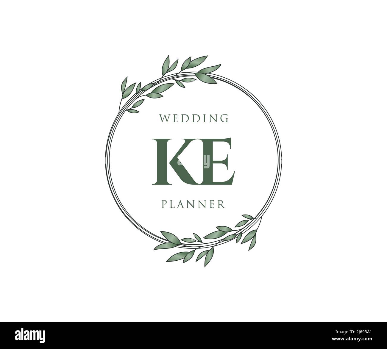 KE Initials letter Wedding monogram logos collection, hand drawn modern ...
