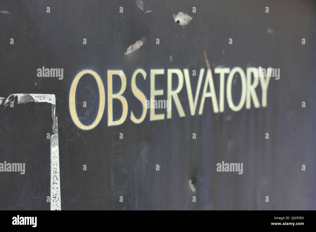 A sign post designation for the Observatory Stock Photo - Alamy