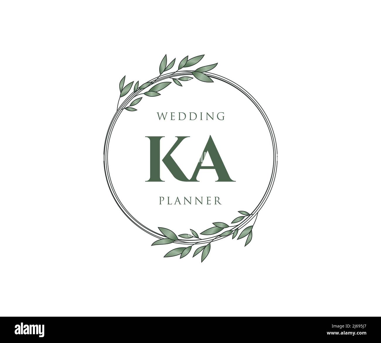 KA Initials letter Wedding monogram logos collection, hand drawn modern ...