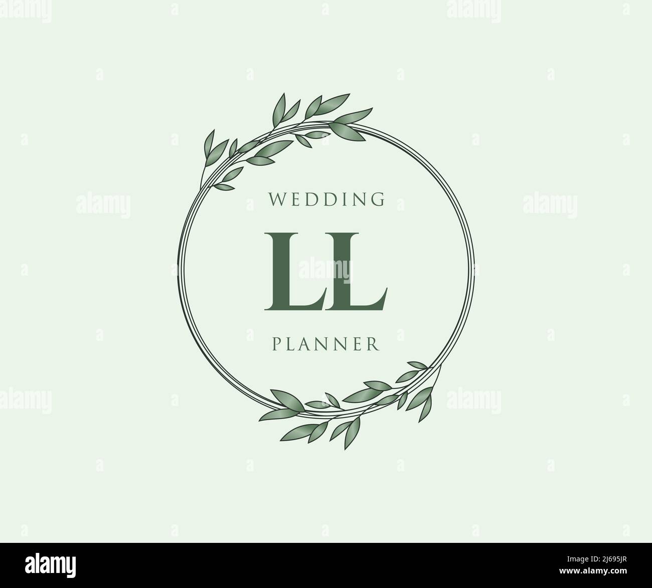 LL Initials letter Wedding monogram logos collection, hand drawn modern ...