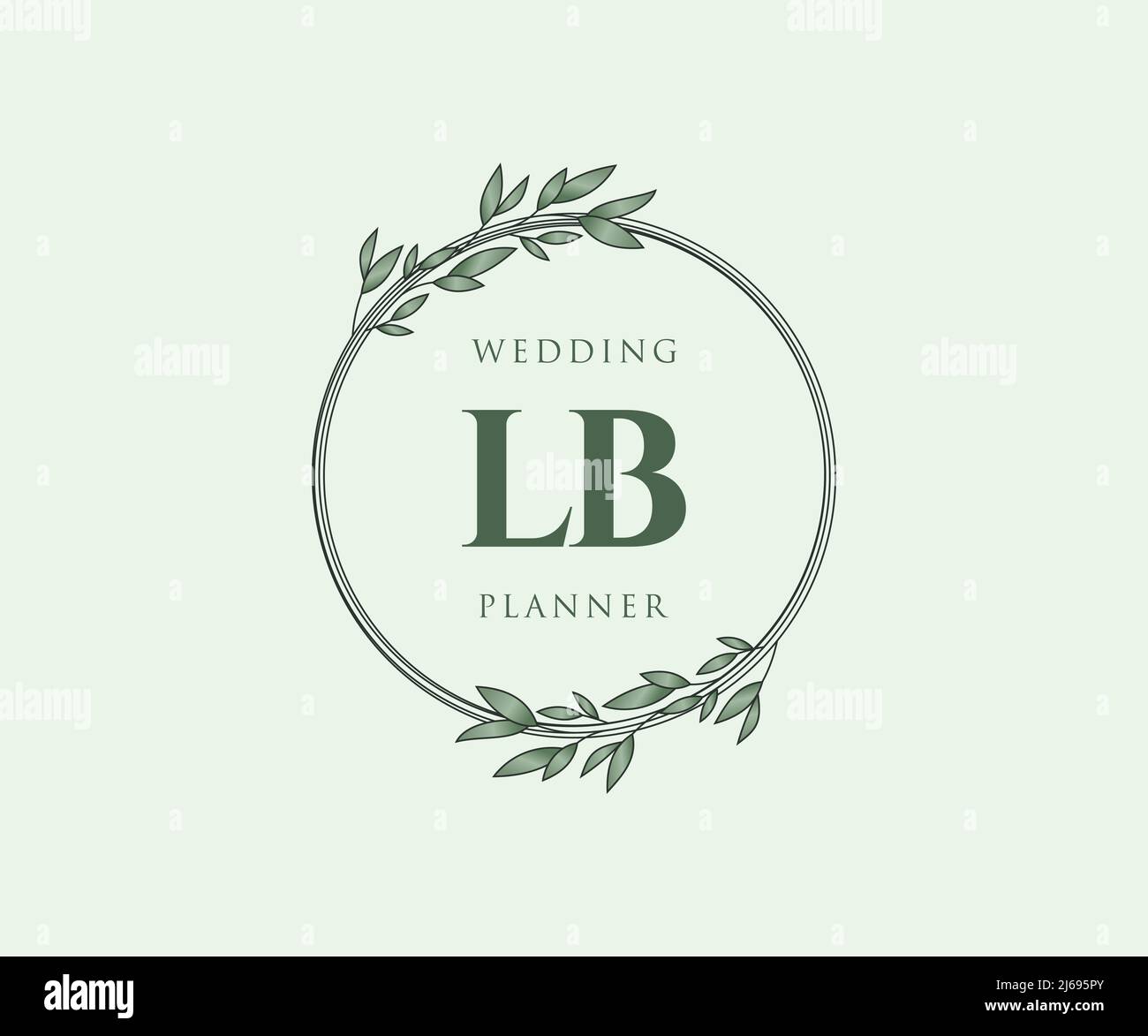 LB Initials letter Wedding monogram logos collection, hand drawn modern ...