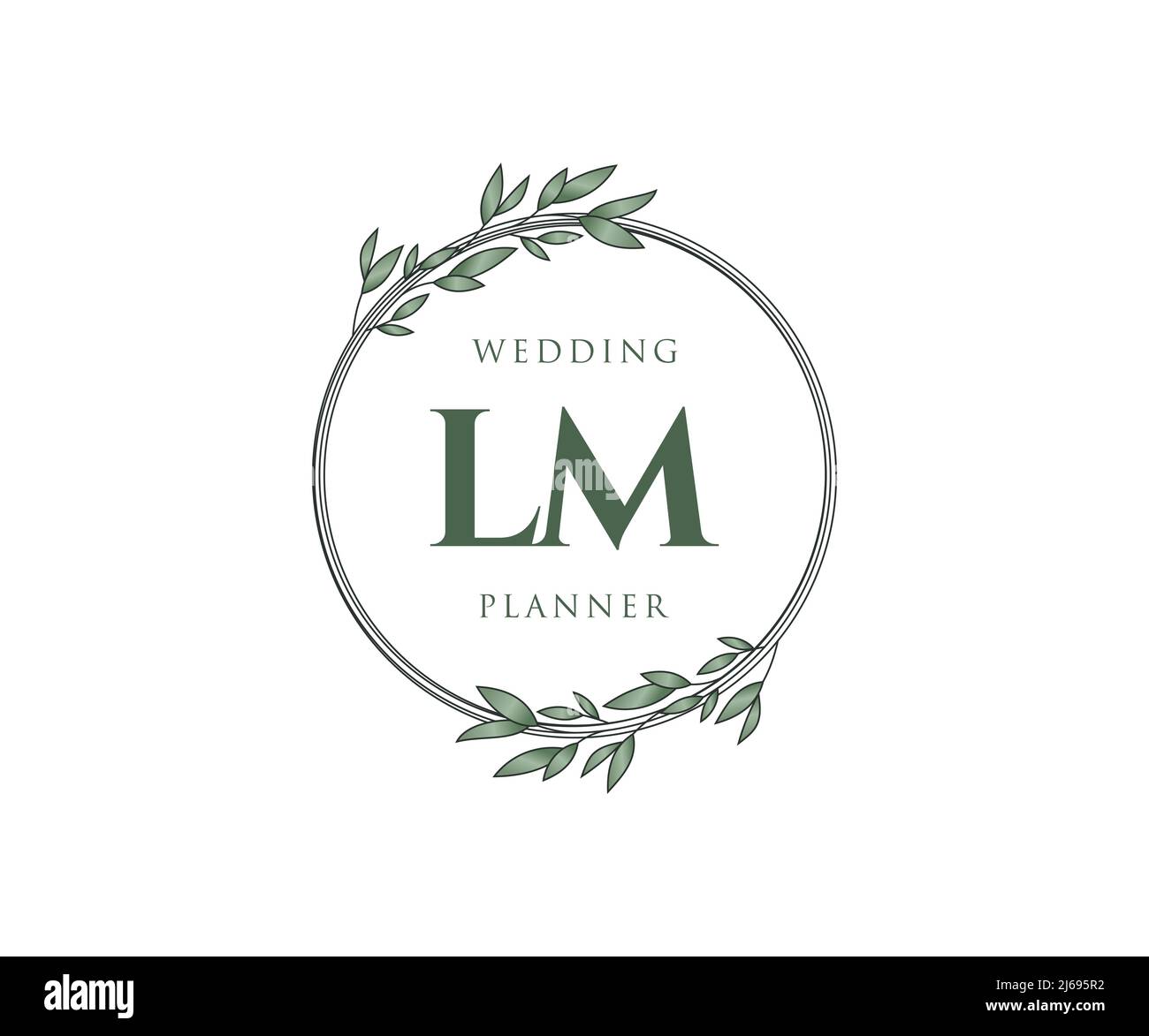 LM Initials letter Wedding monogram logos collection, hand drawn modern ...