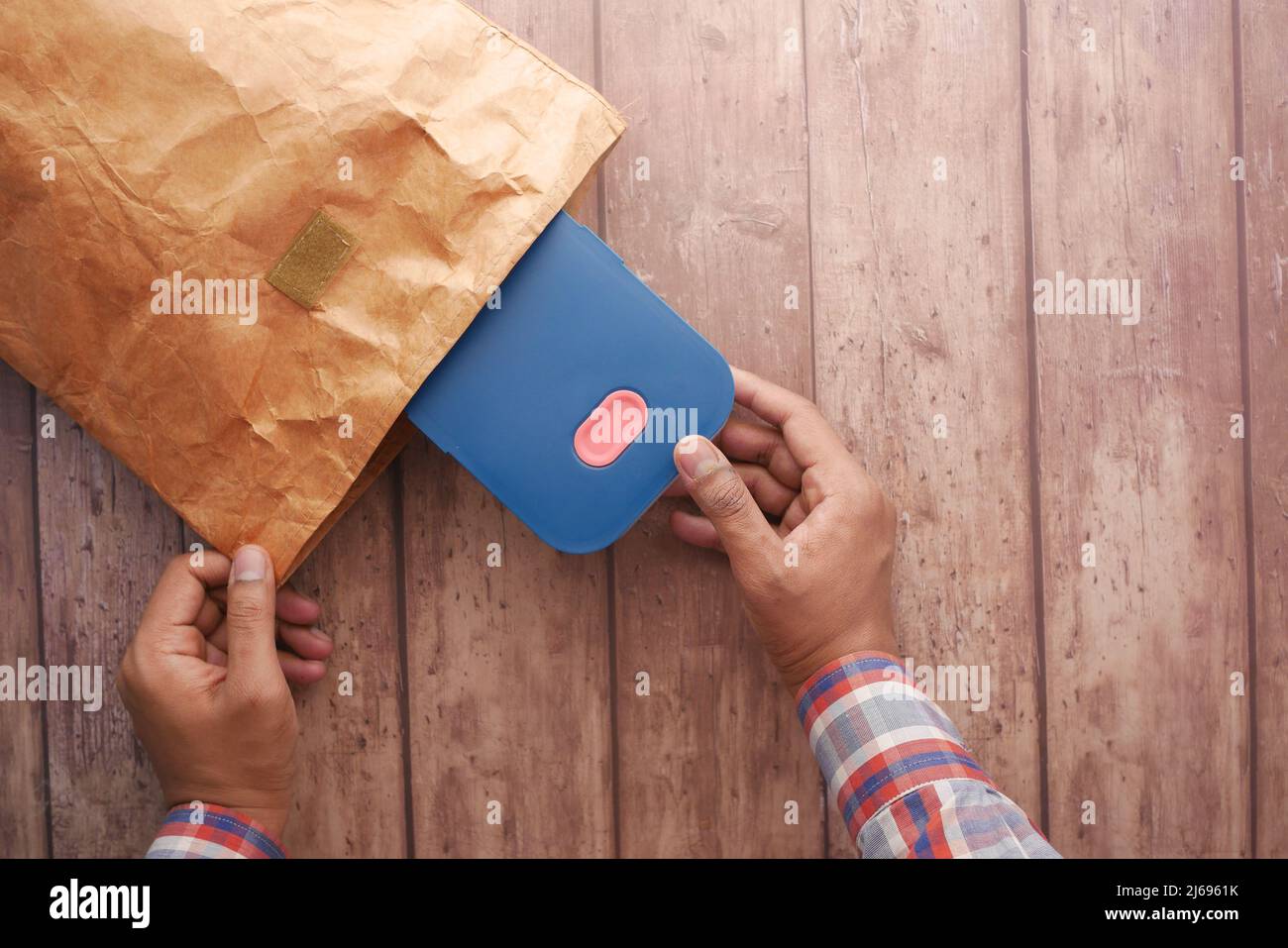 Top view lunch packet on hi-res stock photography and images - Alamy