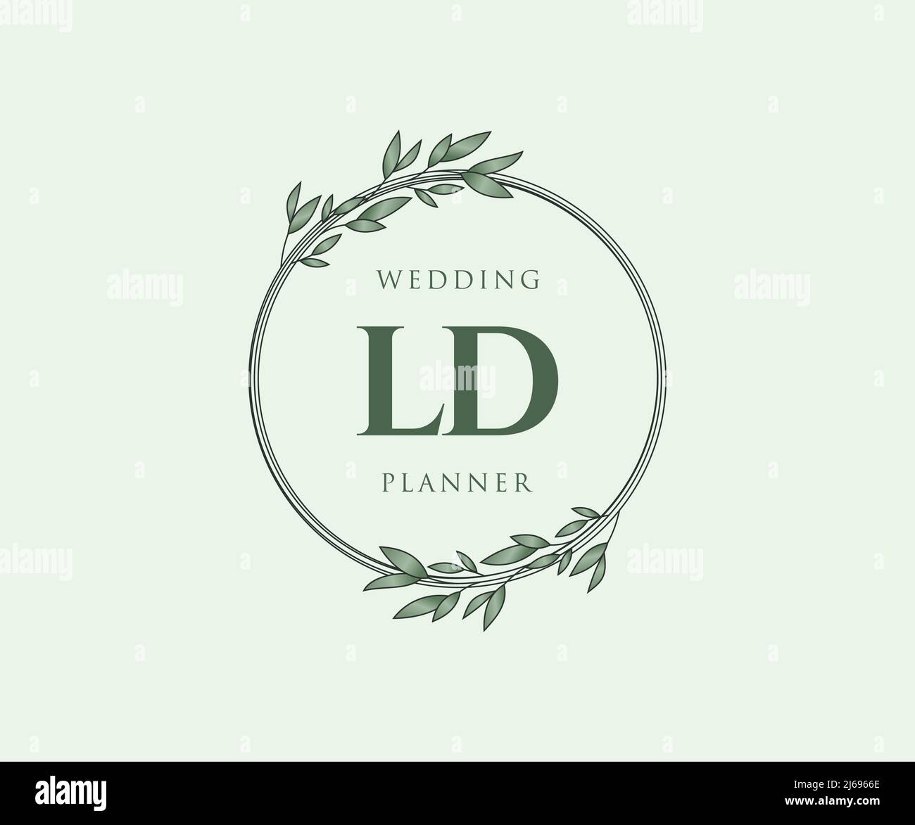 LD Initials letter Wedding monogram logos collection, hand drawn modern ...