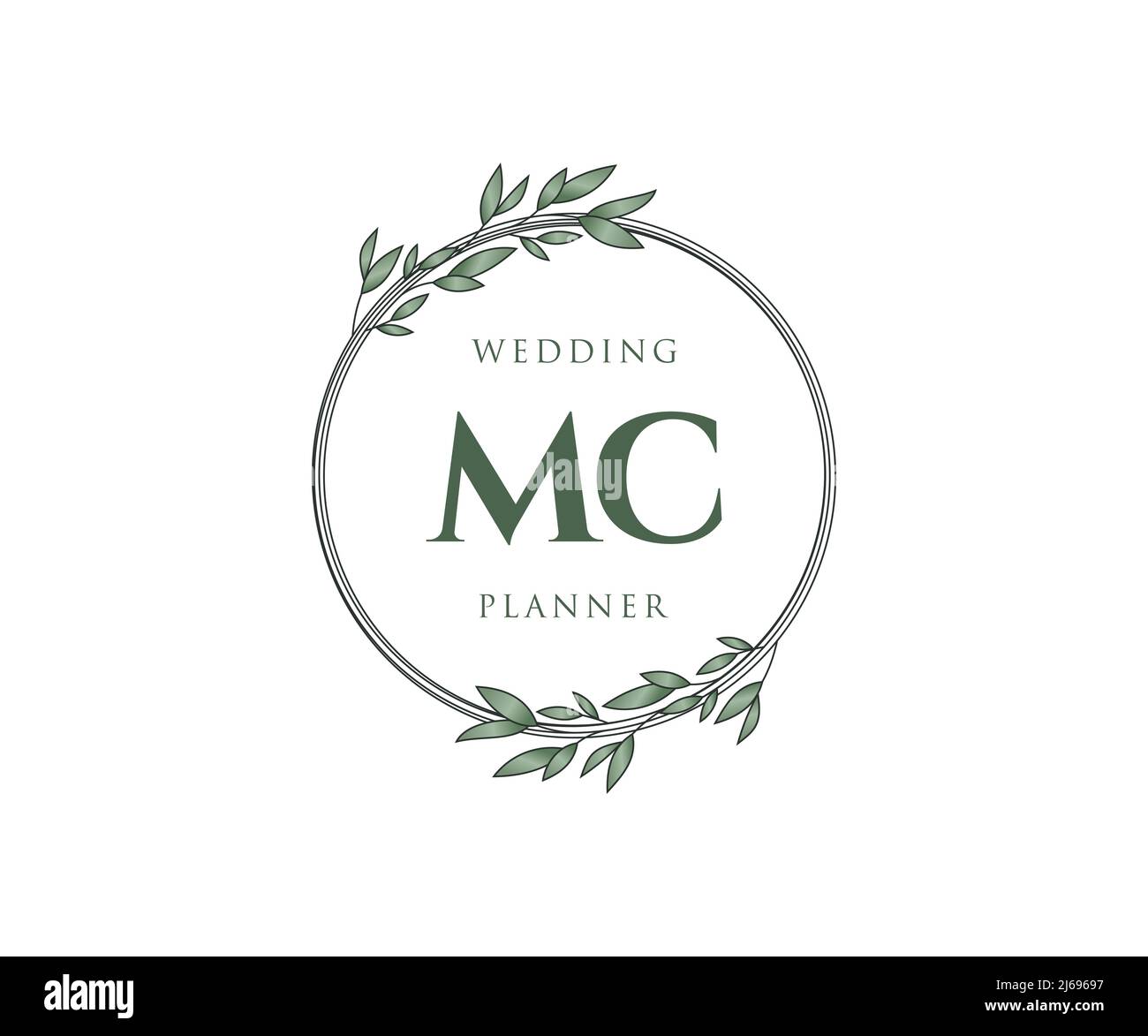 MC Initials letter Wedding monogram logos collection, hand drawn modern ...