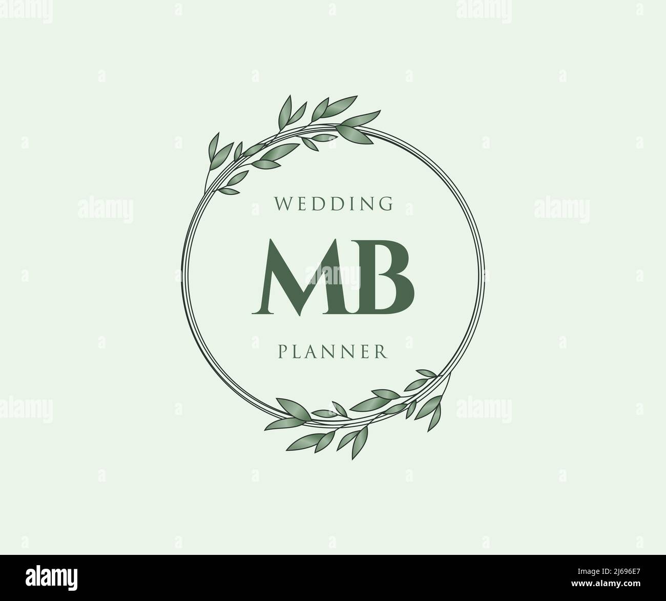 MB Initials letter Wedding monogram logos collection, hand drawn modern ...