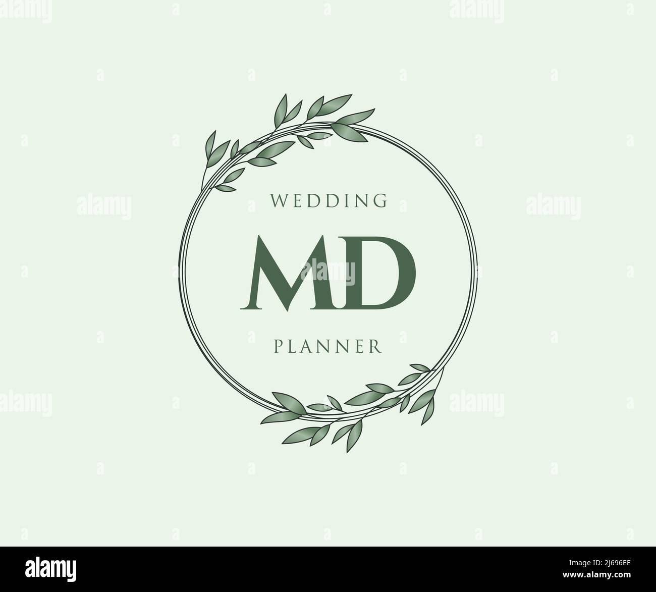 MD Initials letter Wedding monogram logos collection, hand drawn modern ...