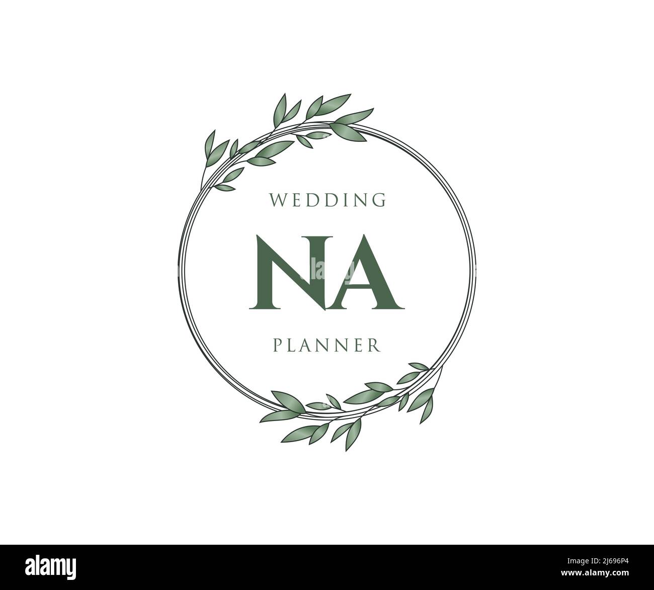 NA Initials letter Wedding monogram logos collection, hand drawn modern ...