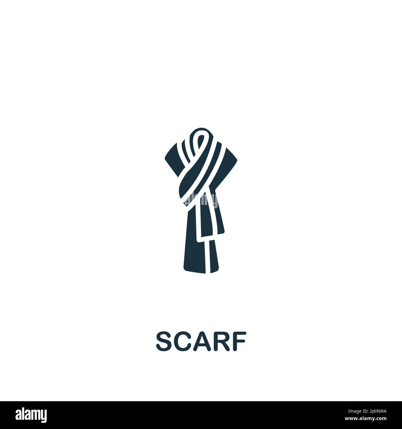 Scarf icon. Monochrome simple Clothes icon for templates, web design ...