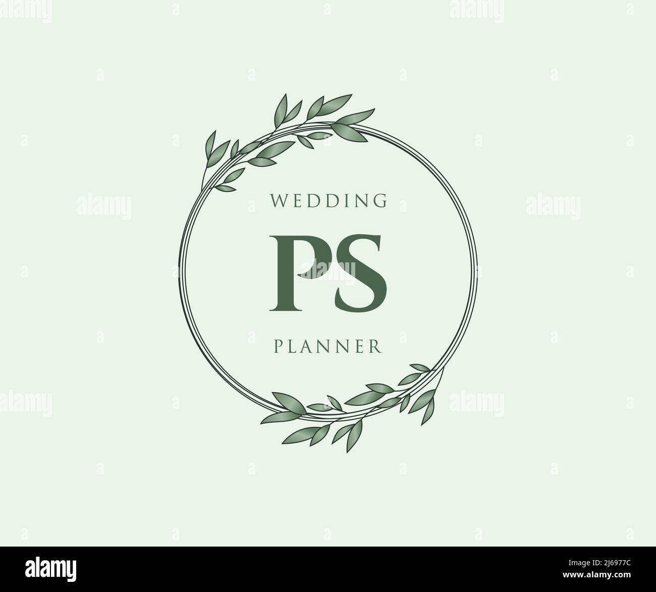 PS Initials letter Wedding monogram logos collection, hand drawn modern ...