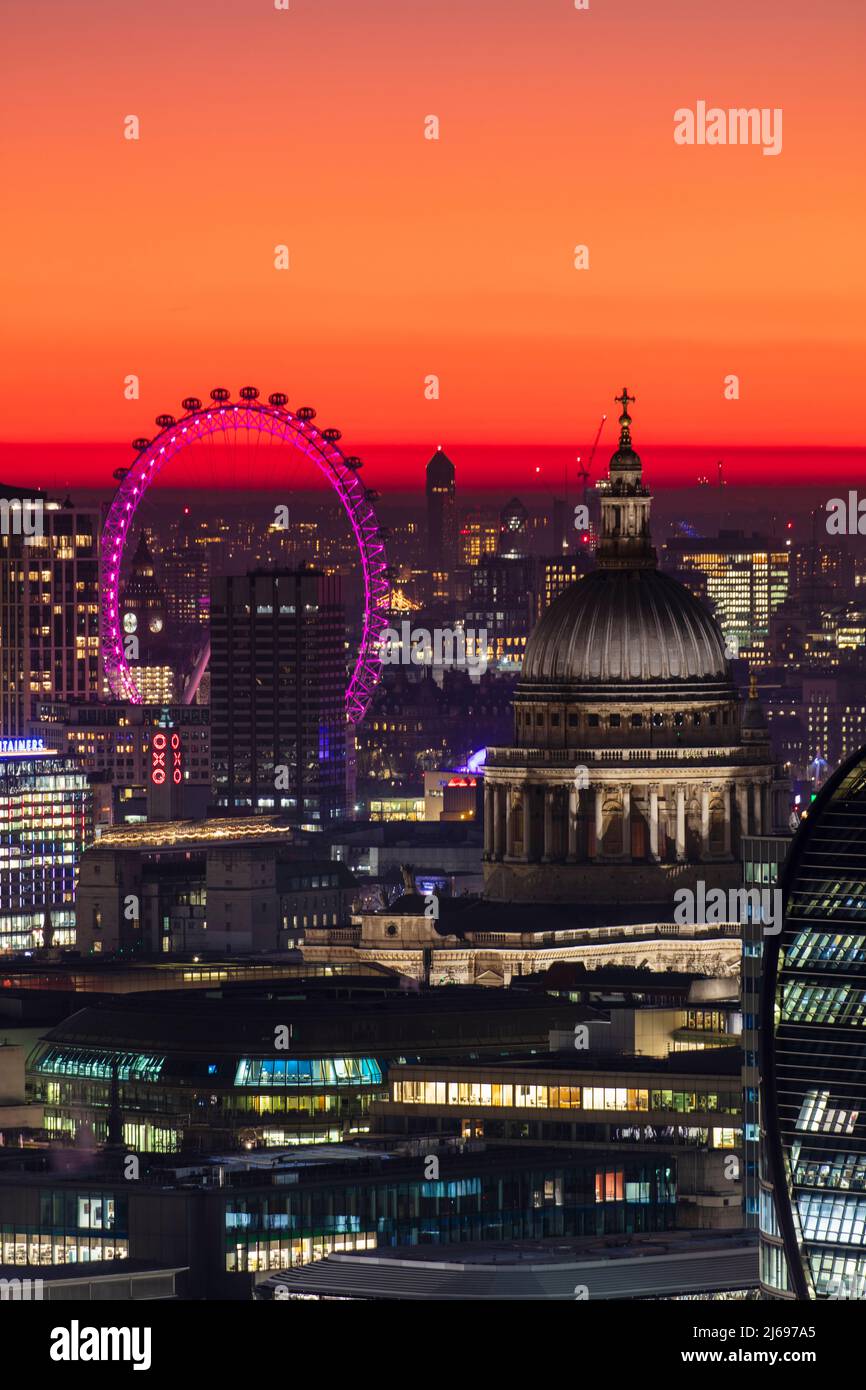 London Eye View Sunset